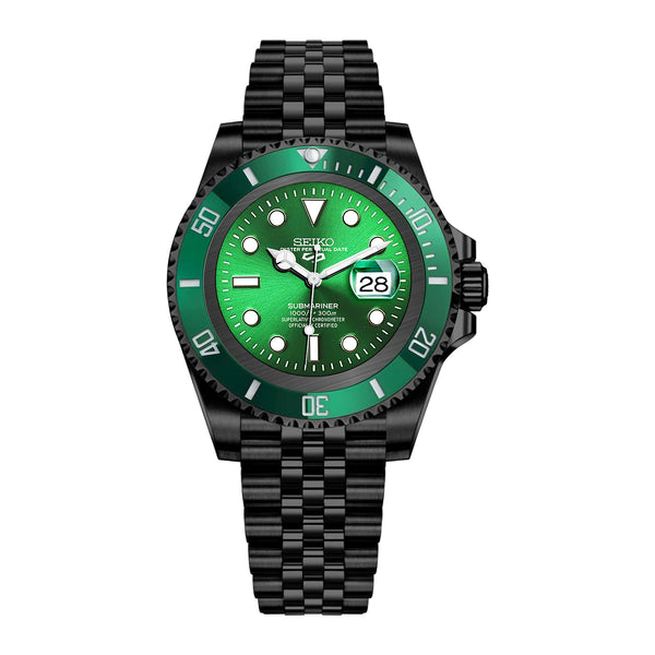 Seiko Sports Submariner PVD Jubilee Green Dial - Green Bezel Insert ...